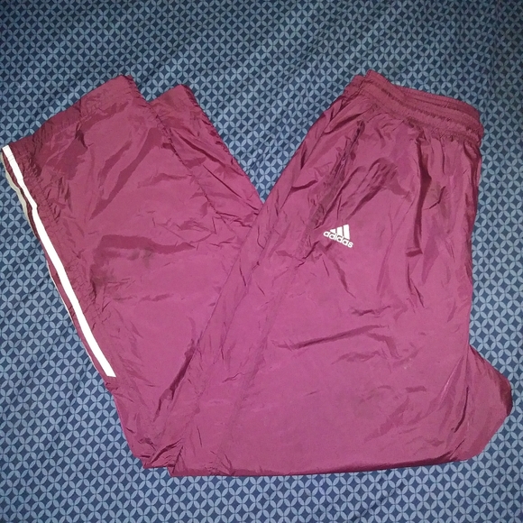 adidas | Pants | Adidas Xl Maroon Insulated Jogging Pants | Poshmark